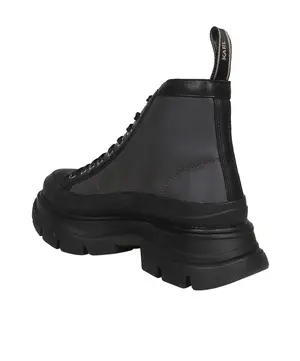 Karl Lagerfeld Logo Embossed Lace-up Boots
