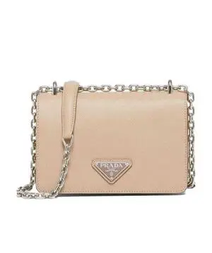Prada Chain-link Trim Shoulder Bag