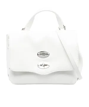 ZANELLATO Flip-top Shoulder Bag With Stud Embellishments - White