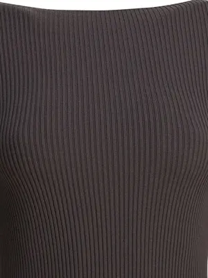 Rick Owens Ribbed Open-back Midi Dress