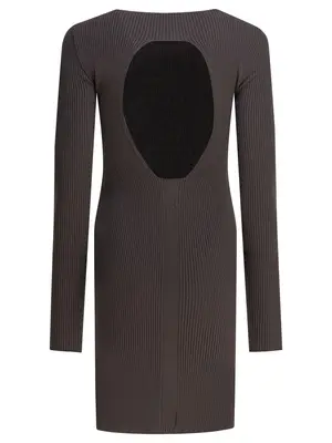Rick Owens Ribbed Open-back Midi Dress