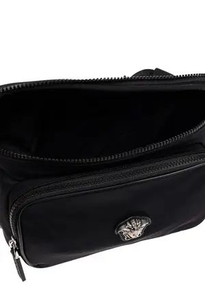 Versace Medusa Head Plaque Zipped Waist Bag - Black