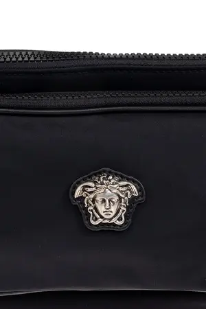 Versace Medusa Head Plaque Zipped Waist Bag - Black