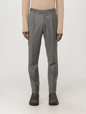 PT TORINO Pleat-detailed Tapered-leg Trousers - Gray