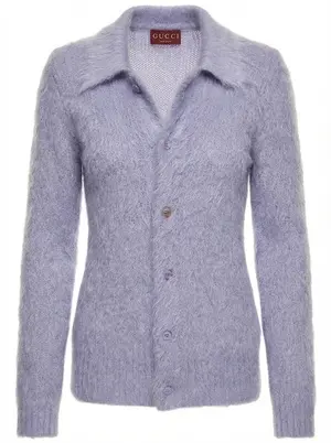 Gucci Brushed Button-up Cardigan - Lilacinus