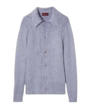 Gucci Brushed Button-up Cardigan - Lilacinus