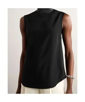 Brunello Cucinelli Sleeveless High Neck Top