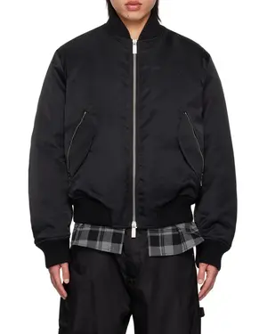 Off-White Zip-up Padded Bomber Jacket