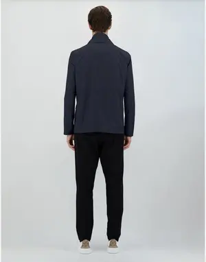 Herno Layered Buttoned Jacket With Removable Bib - Black