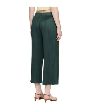 PLEATS PLEASE BY ISSEY MIYAKE Pleated Cropped Trousers