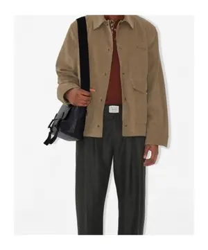 Burberry Embossed Check Buckled Messenger Bag