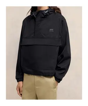 AMI Paris Logo Lettering Hooded Jacket - Black