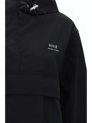 AMI Paris Logo Lettering Hooded Jacket