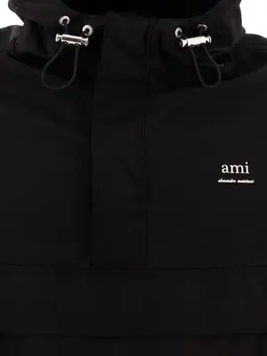 AMI Paris Logo Lettering Hooded Jacket