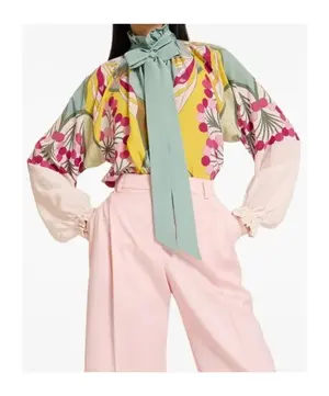 La DoubleJ Cerere Printed Long Sleeve Blouse