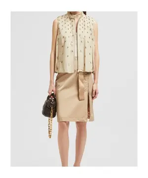 Moncler Zip Detail Skirt - Beige