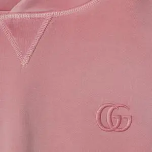 Gucci Cotton Jersey Sweatshirt With Double G Embroidery