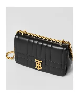 Burberry Lola Logo Plaque Small Crossbody Bag - Black
