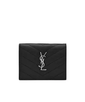 Saint Laurent Quilted Leather Wallet - Black