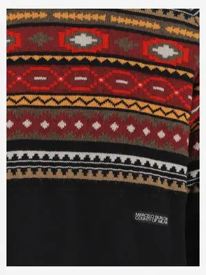 MARCELO BURLON COUNTY OF MILAN Logo Patch Intarsia Jumper