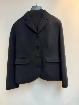 Max Mara Long Sleeve Collared Jacket - Black