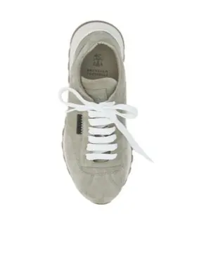 Brunello Cucinelli Round Toe Lace-up Trainers