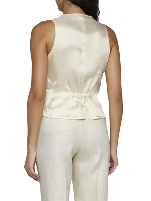Tagliatore Single Breasted Satin Gilet