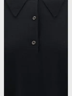 Prada Long-sleeved Knitted Polo Shirt - Black