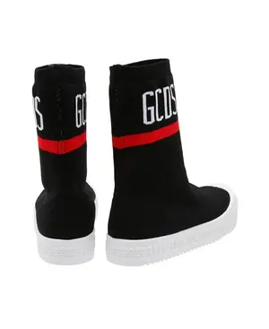 Gcds Logo Knitted High-top Sneakers