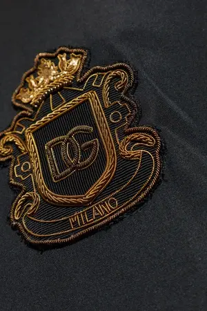 Dolce & Gabbana Dolce Gabbana Martini Heraldic Patch Shirt - Black