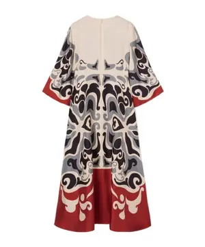 La DoubleJ Bell Sleeve Printed Maxi Dress
