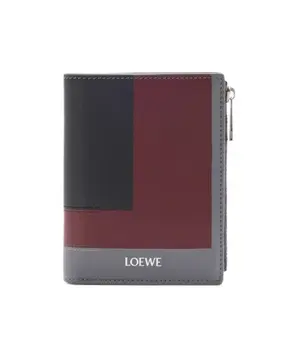 Loewe Colourblock Zip Wallet - Ardesia/deep Ruby