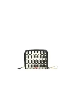 ROGER VIVIER Logo Pattern Zipper Wallet - Black