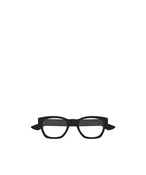 Alexander McQueen Alexander McQueen Eyewear Square Frame Glasses Black