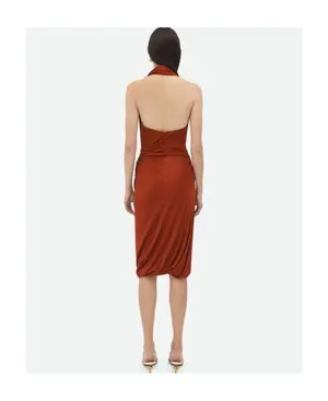 Bottega Veneta Drop Detailed Midi Dress