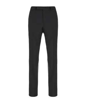 Zegna Tailored Button Trousers - Black