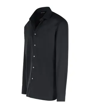 Zegna Long Sleeved Buttoned Shirt - Black