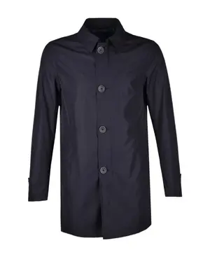 Herno Single-breasted Buttoned Shirt Coat - Black