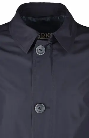 Herno Single-breasted Buttoned Shirt Coat - Black