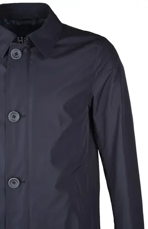 Herno Single-breasted Buttoned Shirt Coat - Black