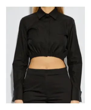 Max Mara Falster Button Detailed Cropped Shirt