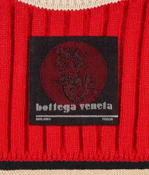 Bottega Veneta Patchwork Ribbed Knit Top - Sand/multi-colour