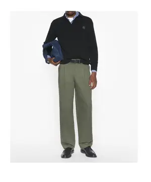 Maison Kitsuné Fox Head Ribbed Polo Jumper