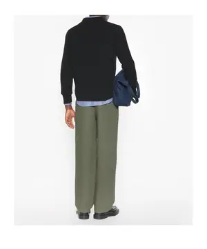 Maison Kitsuné Fox Head Ribbed Polo Jumper
