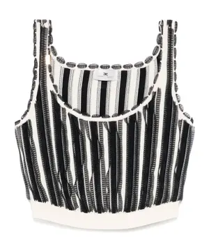 Elisabetta Franchi Cropped Ruffled Top