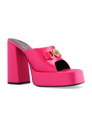 Versace Medusa Embellished Platform High Heel Sandals