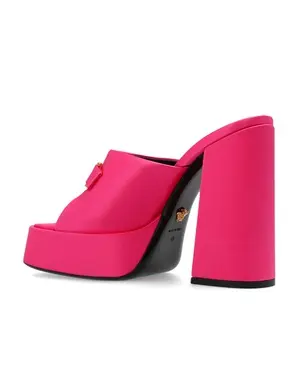 Versace Medusa Embellished Platform High Heel Sandals
