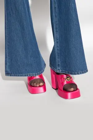 Versace Medusa Embellished Platform High Heel Sandals