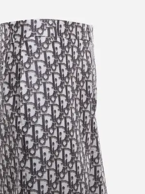 Dior Logo Jacquard Shorts With Striped Hem - Black