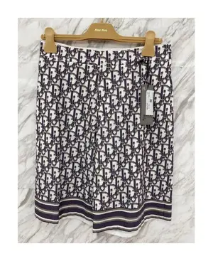 Dior Logo Jacquard Shorts With Striped Hem - Black